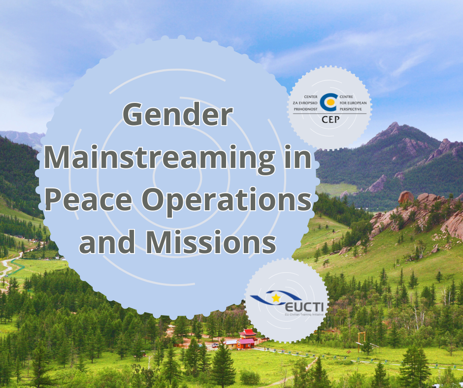 ANNOUNCING: GENDER MAINSTREAMING IN PEACE OPERATIONS AND MISSIONS - EUCTI
