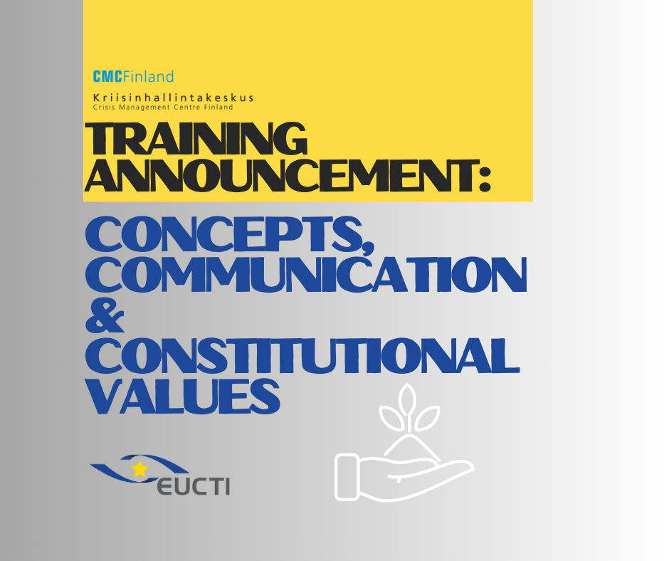 ANNOUNCING: Concepts, Communication & Constitutional Values - EUCTI